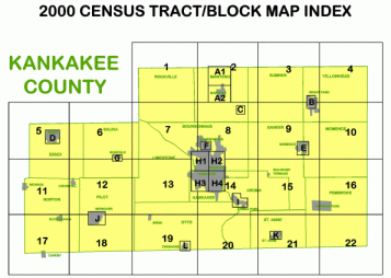 Census Maps | Kankakee County, IL